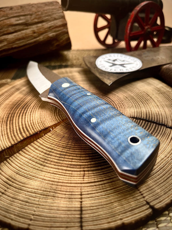 Penguin - Blue Curly Maple - Tapered A2 – Darlington Edgecraft